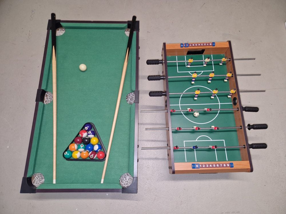 Mini Pool Billardtisch & Kicker Tischfußball | Kaufen auf Ricardo