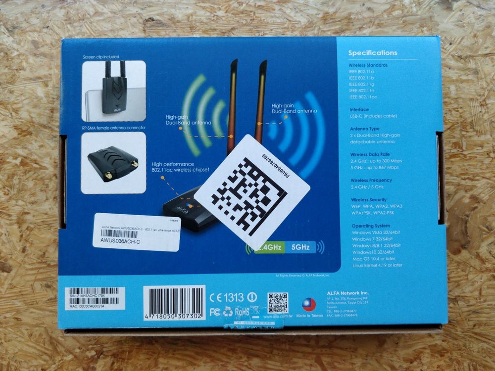 Alfa AWUS036ACH-C Wifi Network Adapter (Gebraucht) in Pfaffnau für CHF 50 – mit Lieferung auf ...