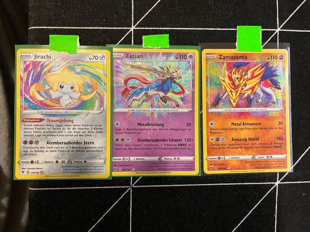 Pokemon Vivid Voltage Amazing Rares Jirachi, Zacian, Zamazen (Gebraucht ...