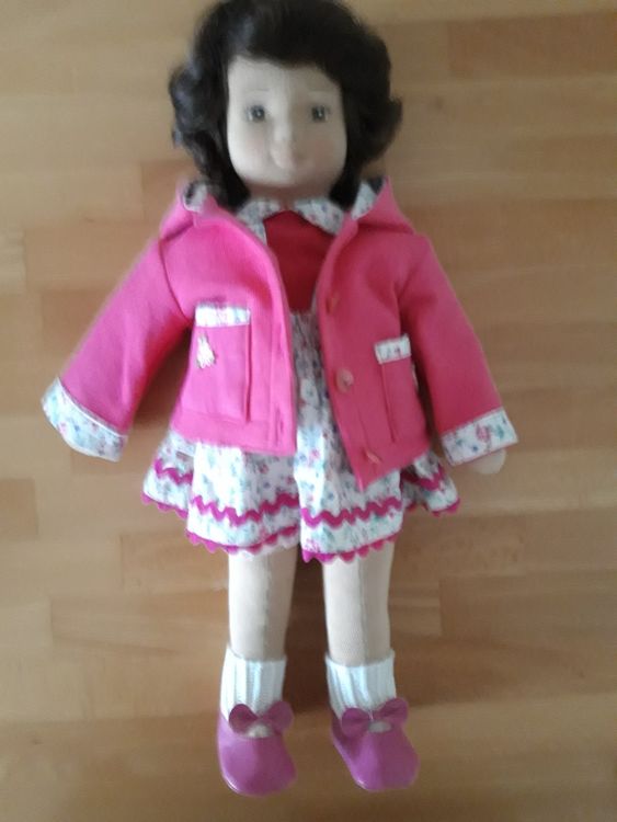 Süsse Deko-P,uppe mit rosa Jacke 45cm 💕, handmade (Neu (gemäss ...