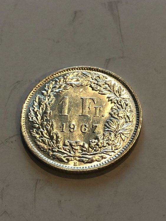 Schweiz 1 Franken 1967 Silber Rar (Gebraucht) in Flumenthal für CHF 7 – mit Lieferung auf ...