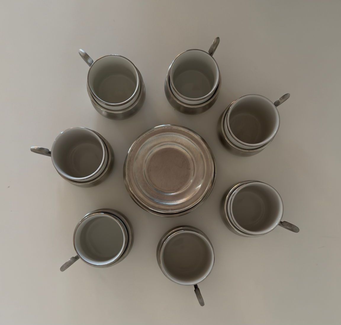 Service à café/thé vintage 7 pièces, en étain 95% (Gebraucht) in ...