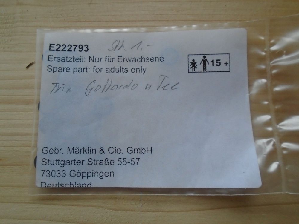 20 Märklin Haftreifen E222793 für TEE, Gottardo (auch Trix) (Neu und ...