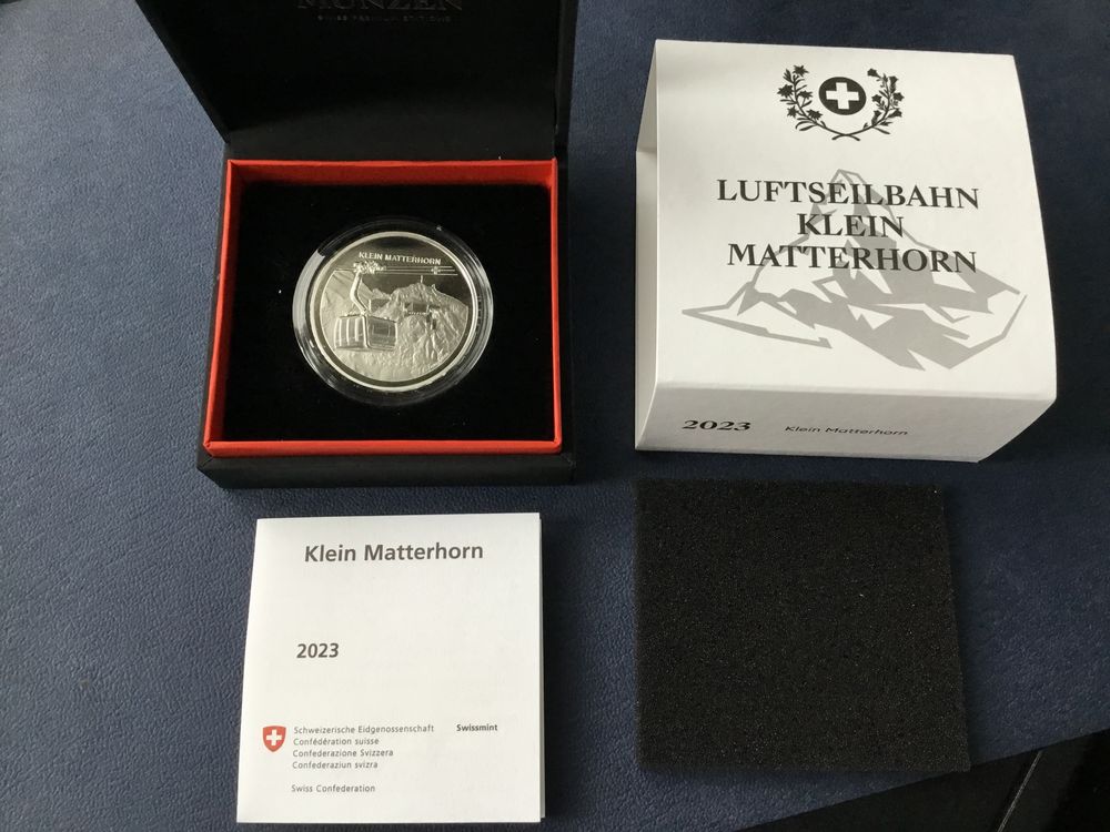 20 Franken Silbermünze Klein Matterhorn 2023 PP (Neu und originalverpackt) in St. Margrethen SG ...