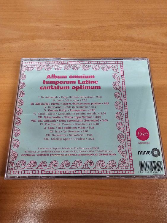 CD - Omnium Temporum Latine Cantatum Optimum (Gebraucht) in Biberist ...