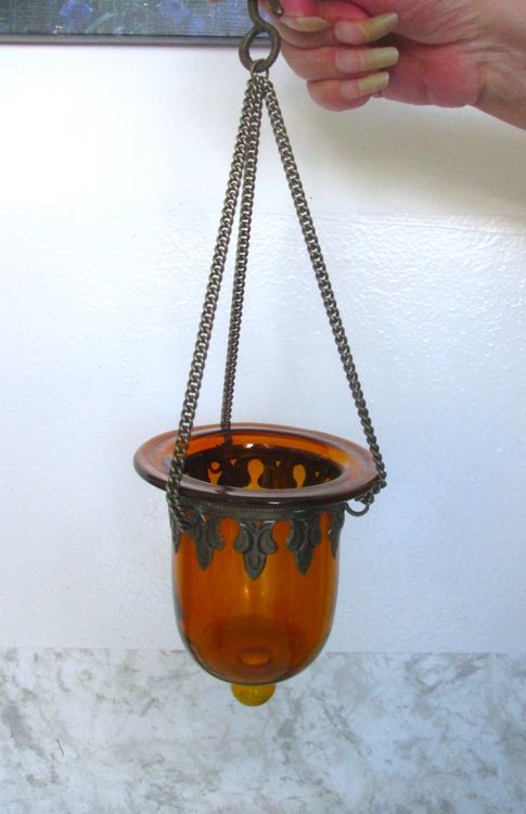 Hängender Kerzenhalter aus Glas mit Zinn (Gebraucht) in Sementina für CHF 15 – mit Lieferung auf ...