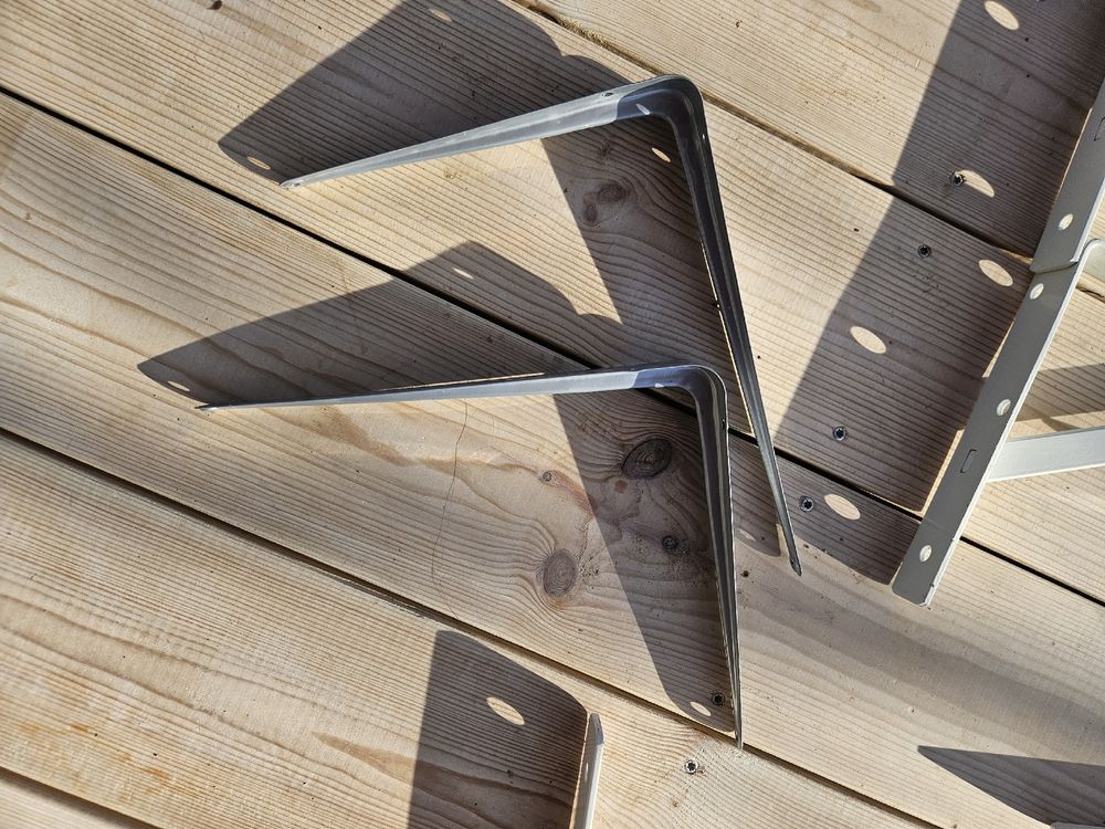 2er Set Tablarträger, Winkel, Regalträger, 200x250mm (Gebraucht) in ...