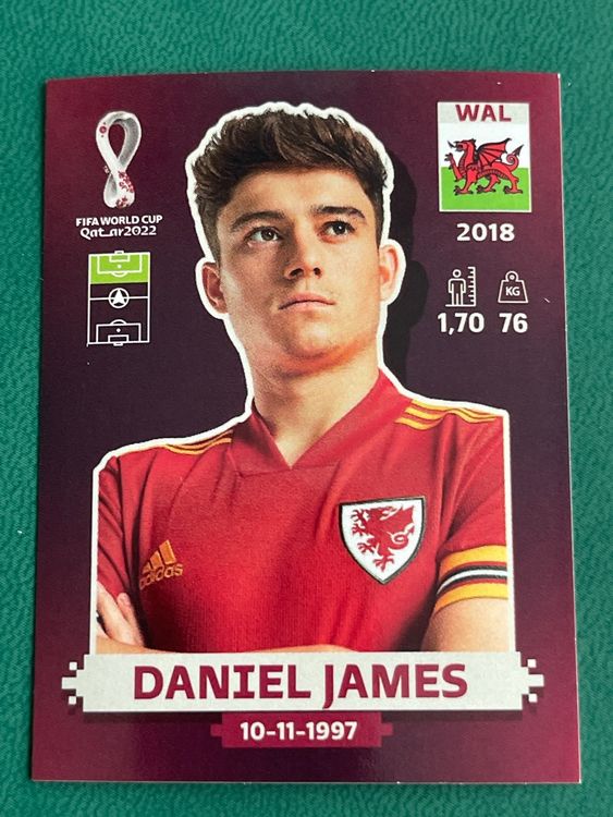 Panini WM2022 WAL 18 Daniel James (Gebraucht) in für CHF 0.3 – mit Lieferung auf Ricardo kaufen