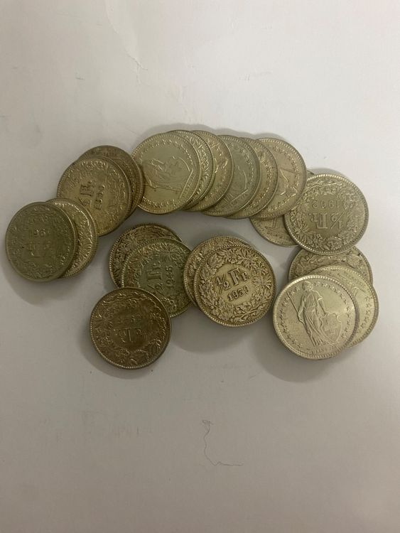 20 Stk 50 Rp Div Jahre Silber (3) (Gebraucht) in Ballwil für CHF 28 – mit Lieferung auf Ricardo ...
