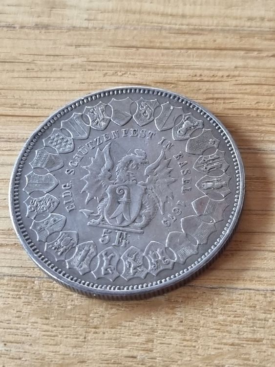 Schützentaler 5 Franken 1879 Basel | Kaufen auf Ricardo