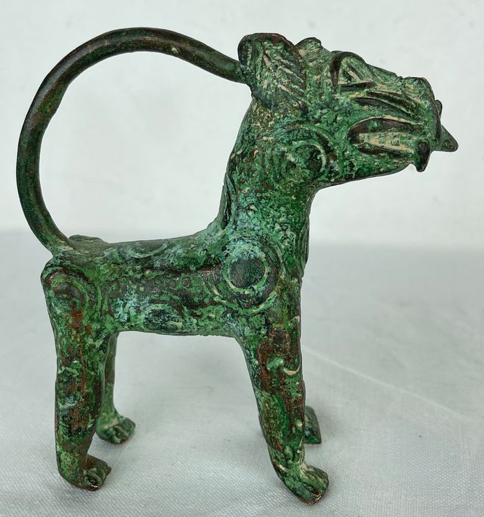 feiner alter Leopard Bronze Benin Höhe 11,5 cm | Kaufen auf Ricardo