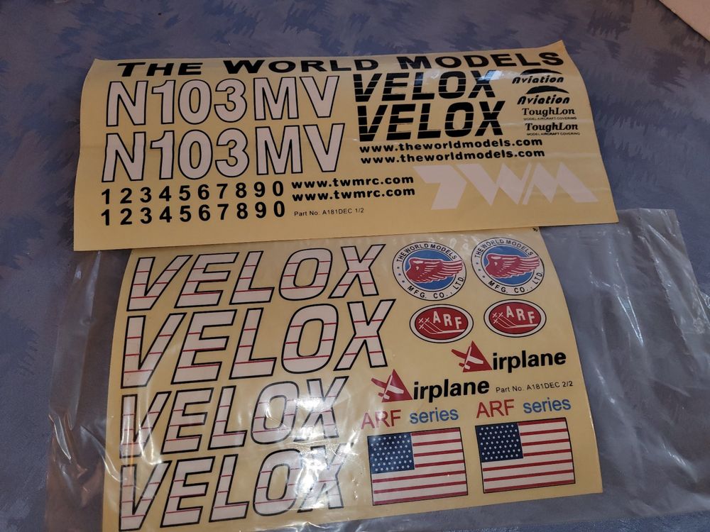 Neuer Stickerbogen TWM Velox, gemäss Fotos (Neu (gemäss Beschreibung ...