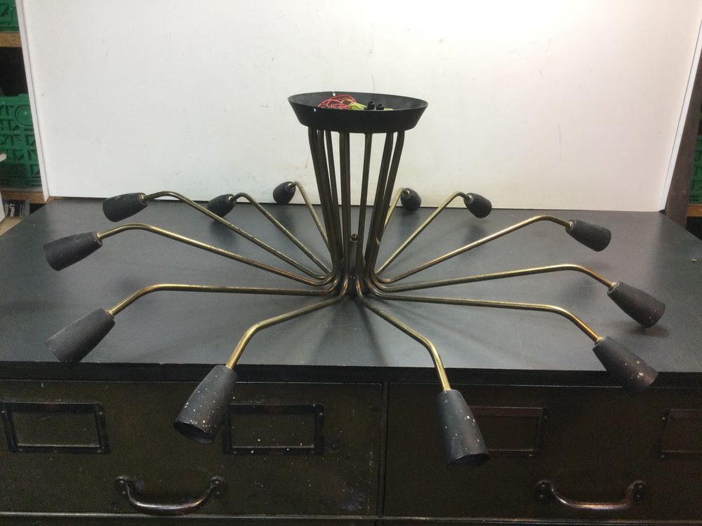 Gebrauchte Mid Century Deckenlampe, Messing, 12 Arme (Gebraucht) in ...