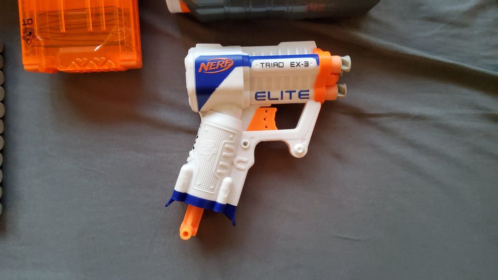 Nerf Modulus Tri-Strike & Triad EX-3 & Jolt + Ersatzschüsse (Gebraucht ...