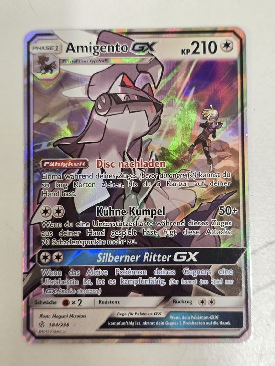 Amigento GX 184/236 Full Art Pokémon Karte (Neu (gemäss Beschreibung ...