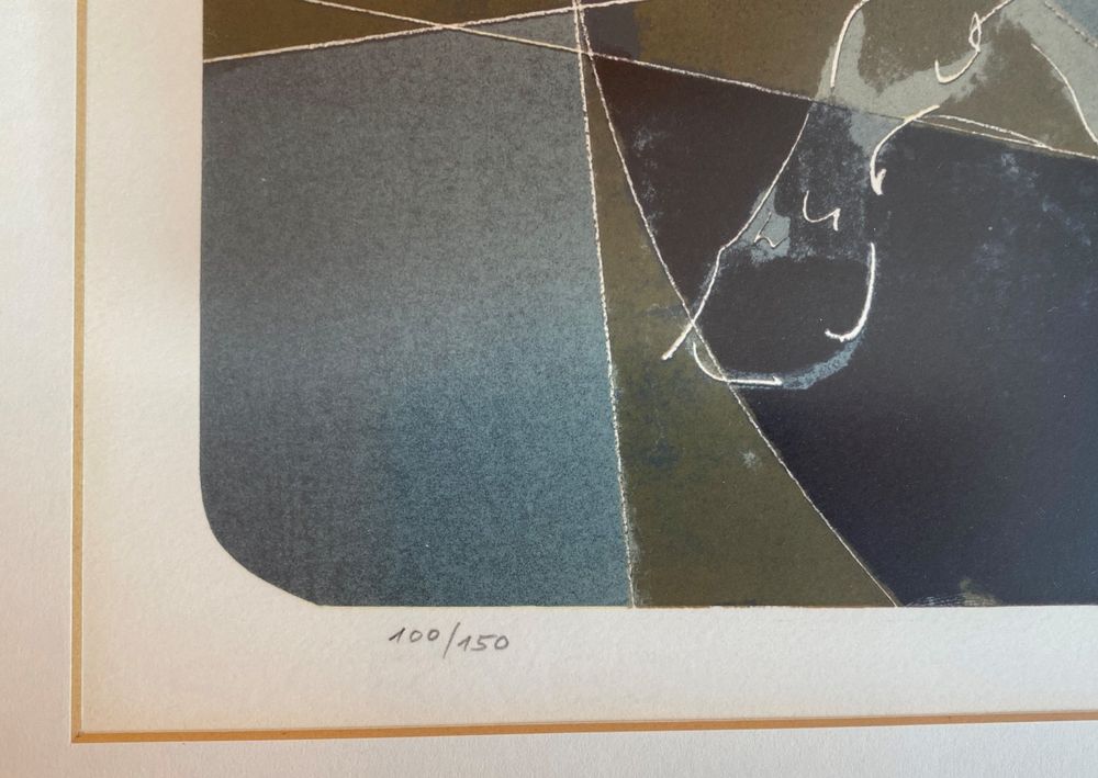 Hans Erni Lithografie «3 Pferde in Blau» (Gebraucht) in Brütten für CHF 450 – nur Abholung auf ...