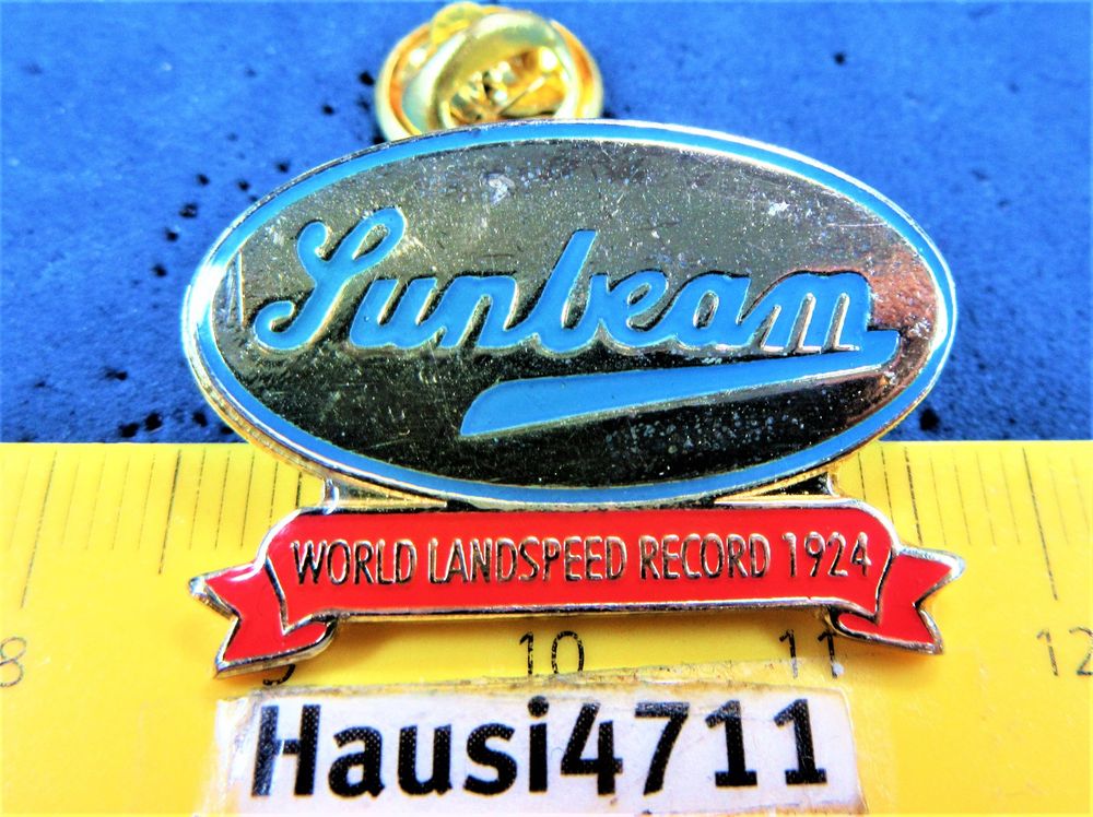 PIN AUTO LOGO SUNBEAM WORLD LANFSPEED RECORD 1924 BRITISH (Gebraucht ...