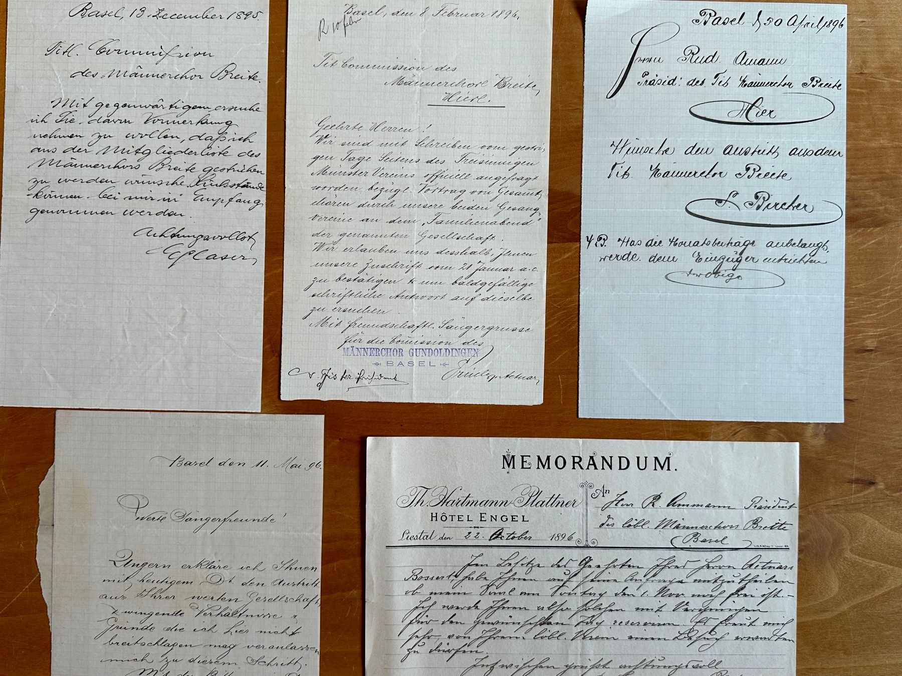 8 antike Briefe, Dokumente 1895, 131 Jahre alt ab 1.- (Gebraucht) in ...