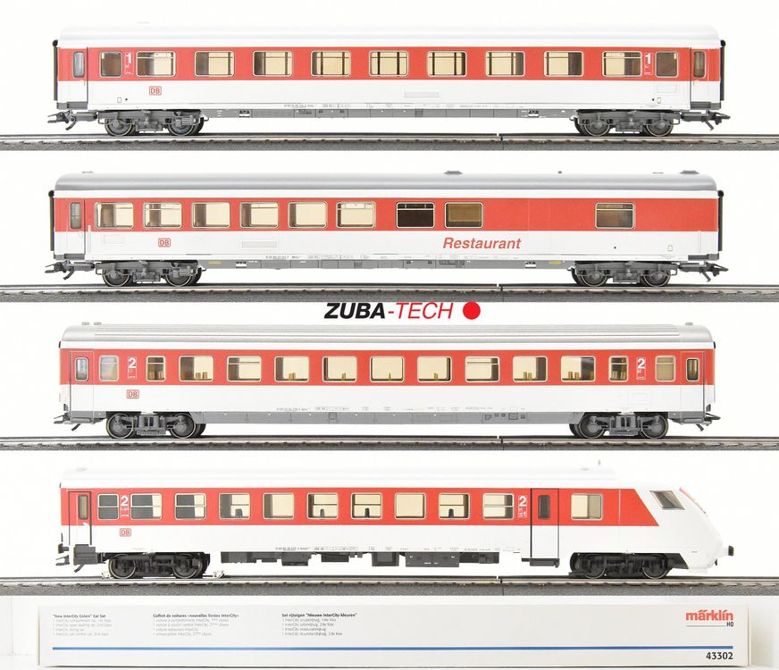 Märklin 43302 InterCity Wagen-Set 4-tlg DB H0 WS mit OVP (Gebraucht) in ...