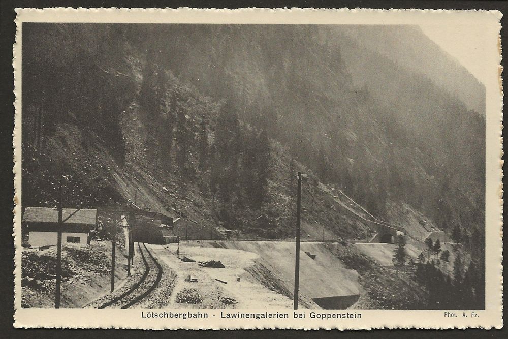 Lötschbergbahn Lawinengalerie Goppenstein seltene Karte +++ (Neu ...