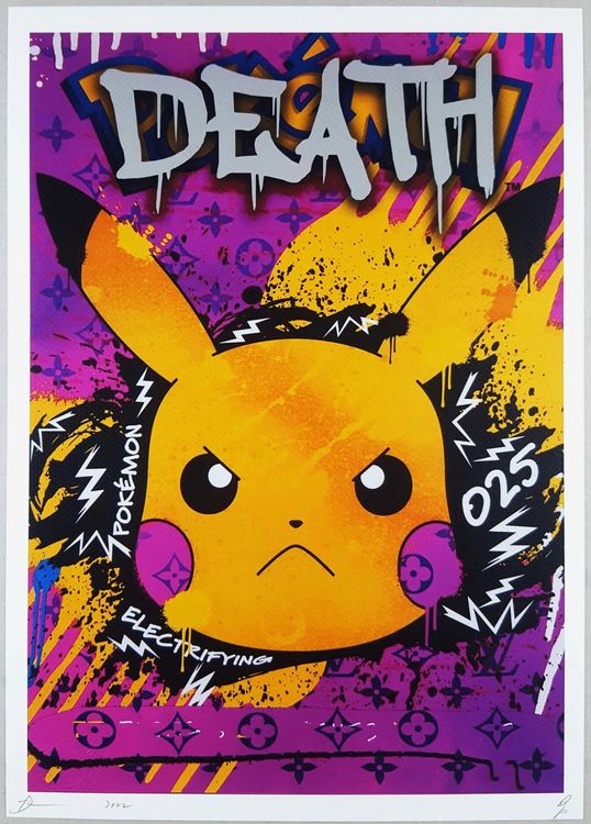 Death NYC Ed Pop Art Druck " Pokémon Electrifying Pikachu (Neu (gemäss ...