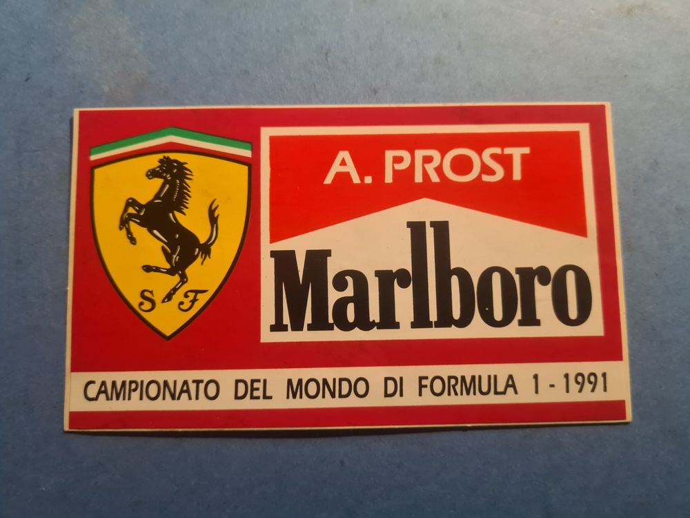 A. PROST MALBORO FERRARI STICKER NEW OLD STOCK VINTAGE (Gebraucht) in ...