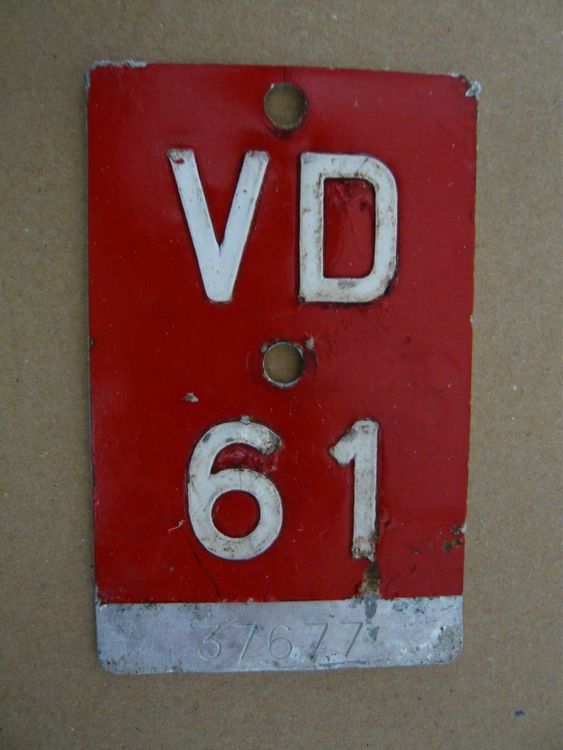 PLAQUE VELO VD 61 | Kaufen auf Ricardo