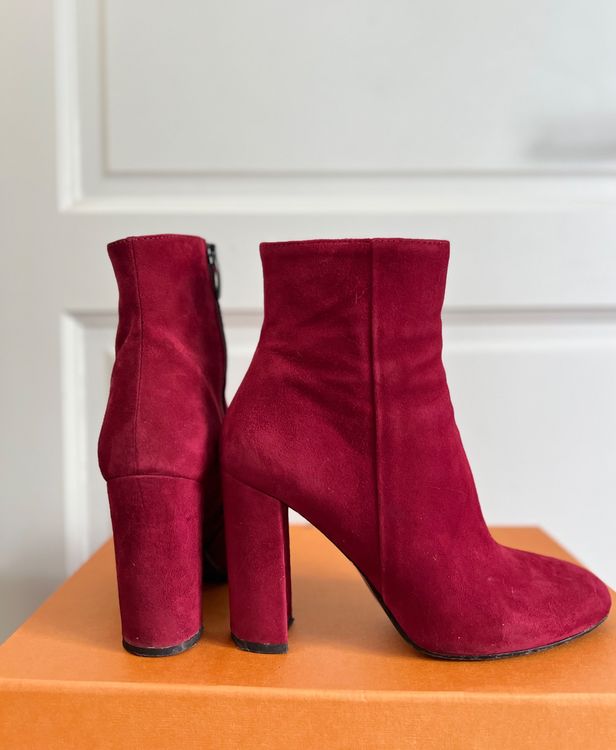 Red Leather Made in Italy Boots | Kaufen auf Ricardo