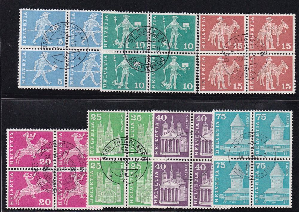 33 Stk. CH Viererblocks, Baudenkmäler etc. | Kaufen auf Ricardo