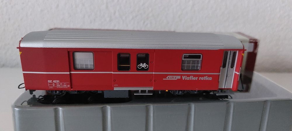 Bemo RhB DZ 4231 Gepäckwagen rot 3248 131 (Neu und originalverpackt) in ...