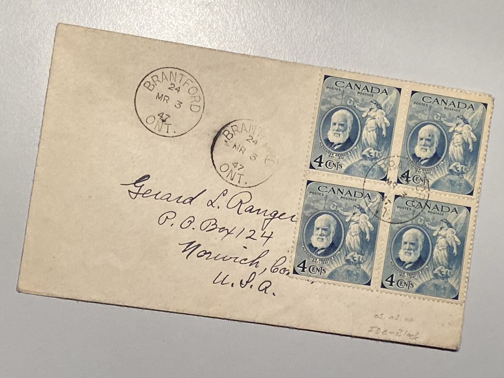 Kanada 1947, Alexander Graham Bell, 4er B. gest. Brantford (Gebraucht ...
