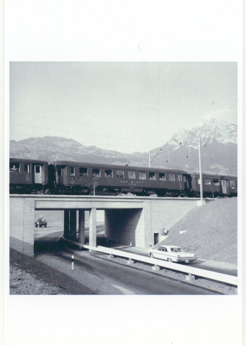Seewen SZ - Gotthard Bahn / Brücke um 1964 (Gebraucht) in Niedergesteln für CHF 5 – mit ...