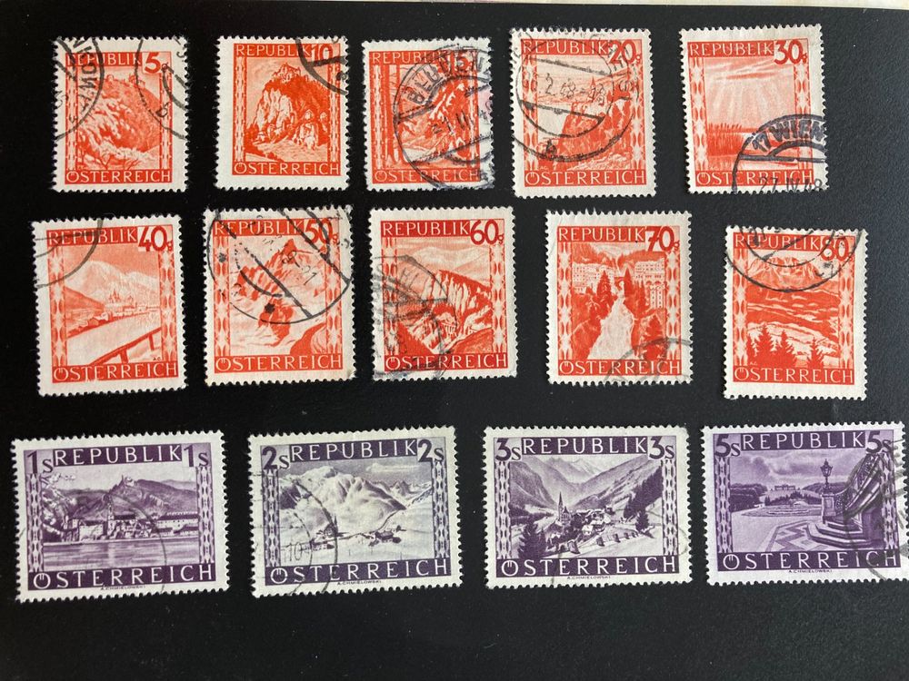 Österreich 1947 Lot Landschaftsbilder gestempelt (Gebraucht) in Liestal für CHF 2 – mit ...