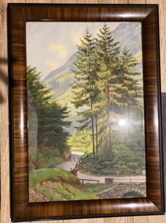 Aquarell "Bei der neuen Welt" Franz Kraus gerahmt (Gebraucht) in Kaiseraugst für CHF 40 – mit ...