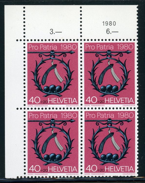 PP Viererblock: B187 ** Barbier, 1980 (Neu (gemäss Beschreibung)) in Goldswil für CHF 2.5 – mit ...