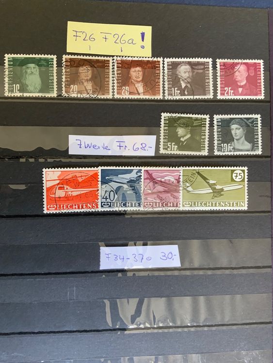 Briefmarken Liechtenstein Flugpostmarken sauber gestempelt | Kaufen auf Ricardo