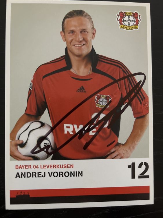 Signierte Karte Andrej Voronin Bayer 04 Leverkusen (Gebraucht) in Uetendorf für CHF 5 – mit ...