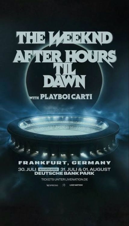2x The Weeknd: After Hours Til Dawn Tickets (Neu und originalverpackt ...