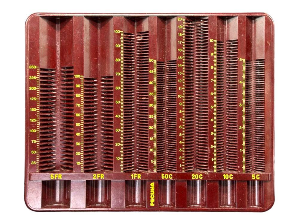 PECUNA Suconit 3415 Casier à monnaie CHF en bakélite rouge | Acheter ...