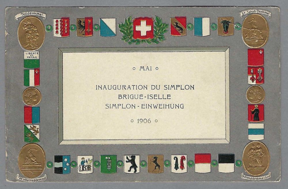 1906, INAUGURATION DU SIMPLON, (EINWEIHUNNG), BRIG-ISELLE (Gebraucht ...