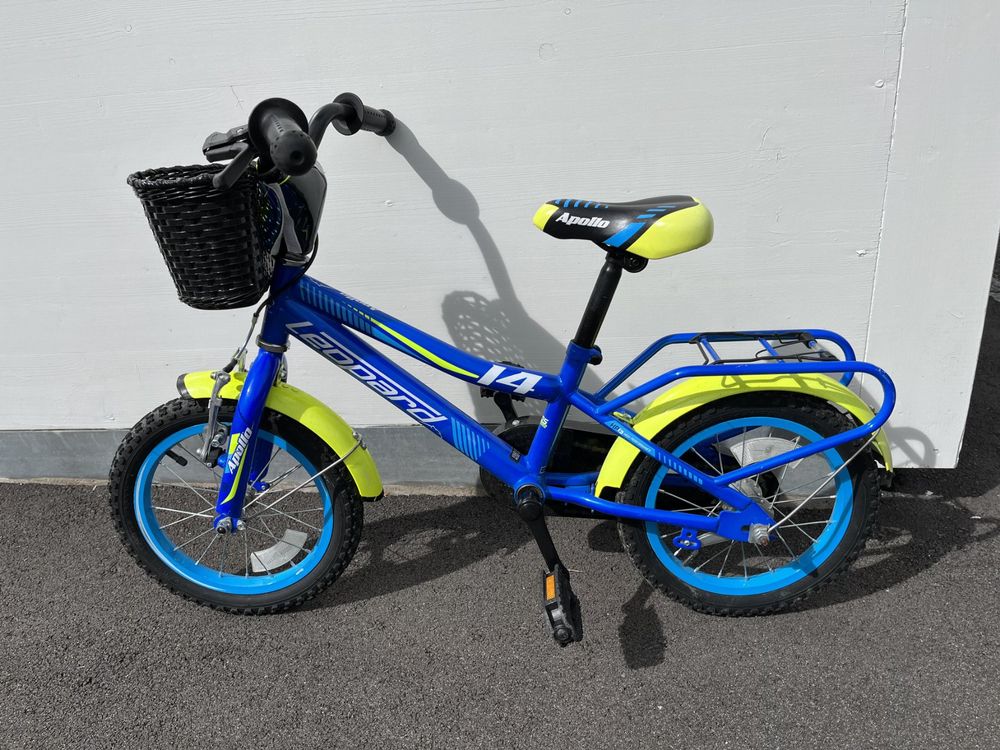 Velo Leopard Kindervelo inkl. Stützräder blau 14 Zoll 55% | Kaufen auf ...