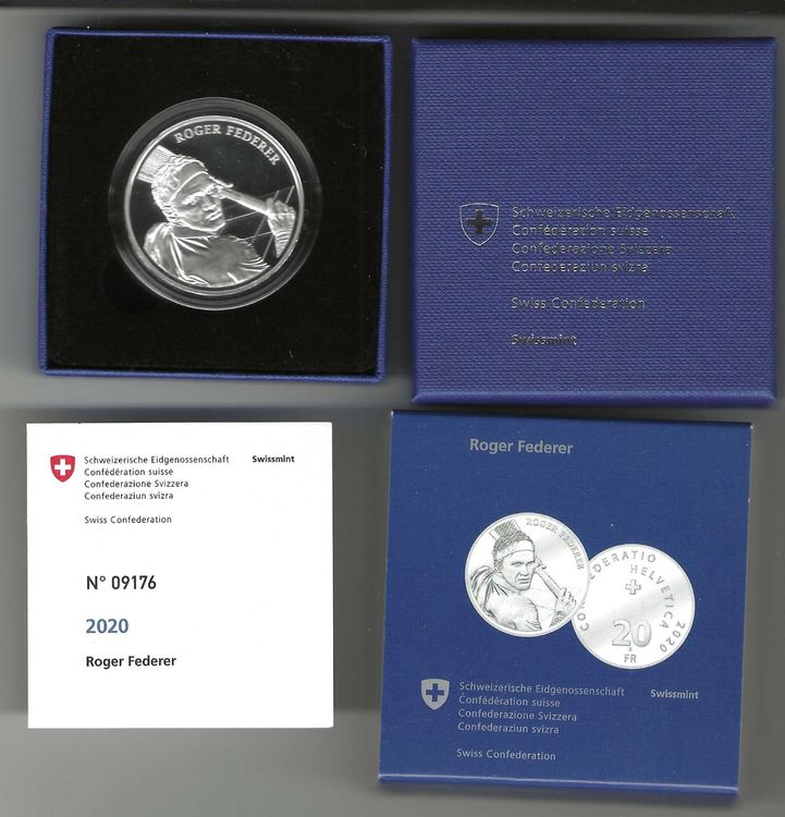 20 Fr. Roger Federer Sondermünze 2020 PP | Kaufen auf Ricardo