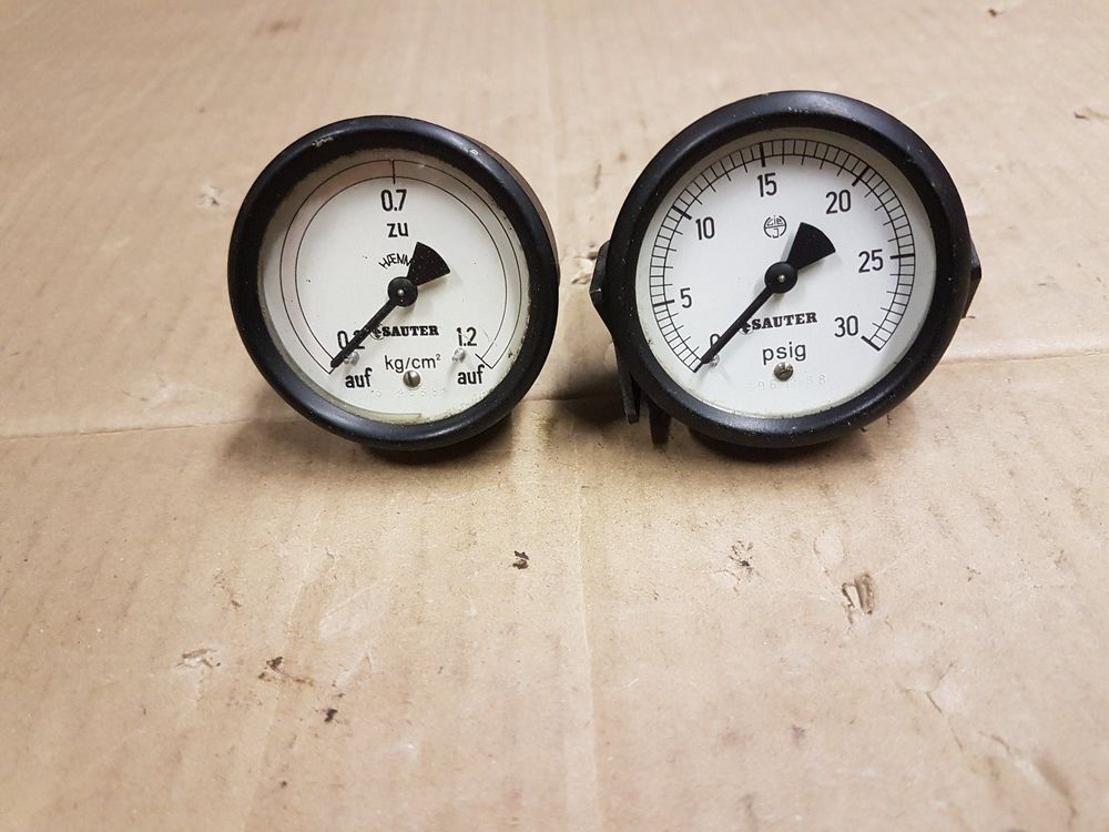 Sauter Einbau Manometer psig kg cm3 Vintage Oldtimer Antik | Acheter ...