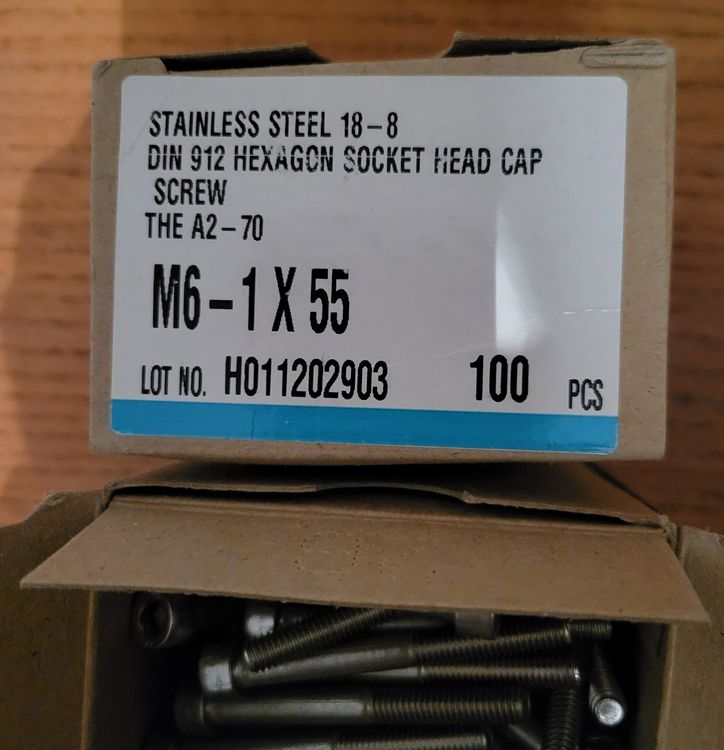 Inbus Schrauben M6 x 55 rostfrei A2 | Kaufen auf Ricardo