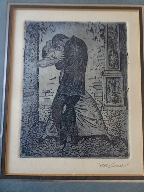 Karl Bickel Tangotänzer Tänzer Paar Radierung (Gebraucht) in Siebnen ...