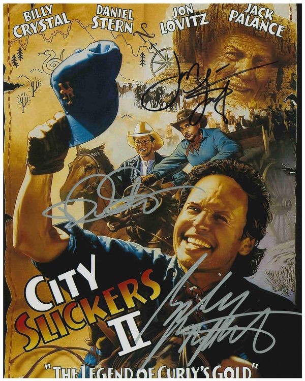 CITY SLICKERS (CAST) - Grossfoto (20x25 cm) handsigniert COA (Gebraucht ...