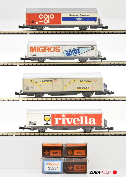 4x Roco Schiebewandwagen SBB Spur N GS mit OVP | Kaufen auf Ricardo