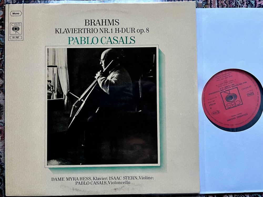 Brahms / Pablo Casals Myra Hess - Klaviertrio Nr. 1 - LP 🛀 (Gebraucht ...