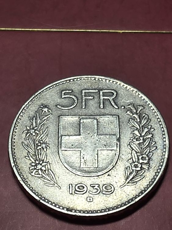 Schweizer 5 Franken Münze 1939 (Gebraucht) in Dotnacht für CHF 11 – mit Lieferung auf Ricardo kaufen