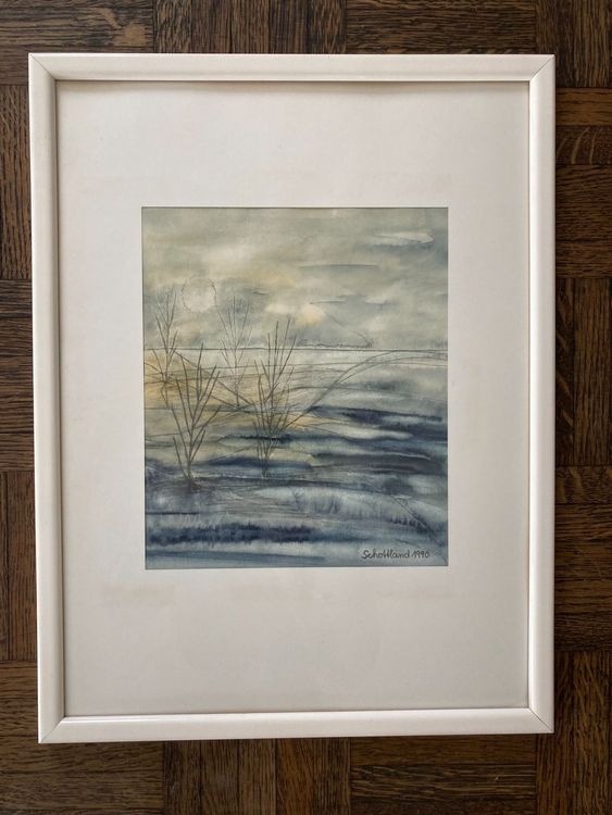 Aquarell Original Schottland 1990 Holzrahmen/Glas | Kaufen auf Ricardo